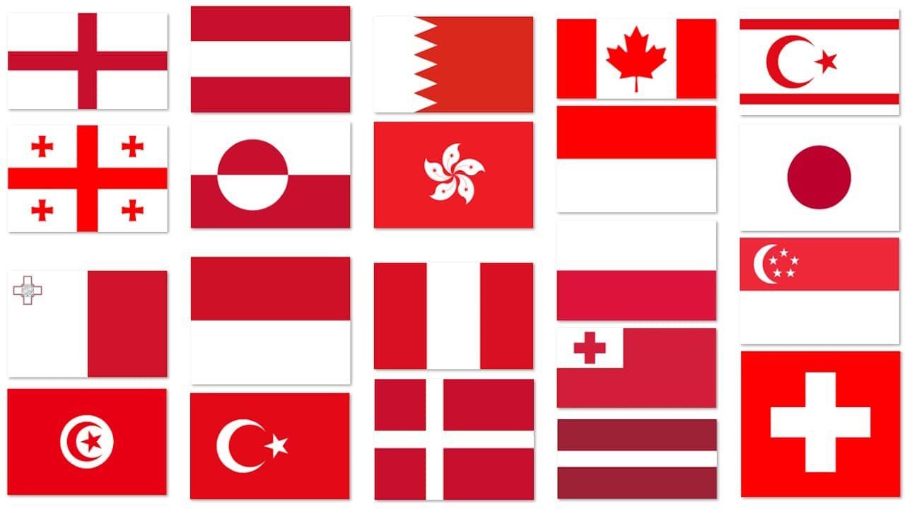 Drapeau rouge et blanc : 21 pays et leurs symboles expliqués